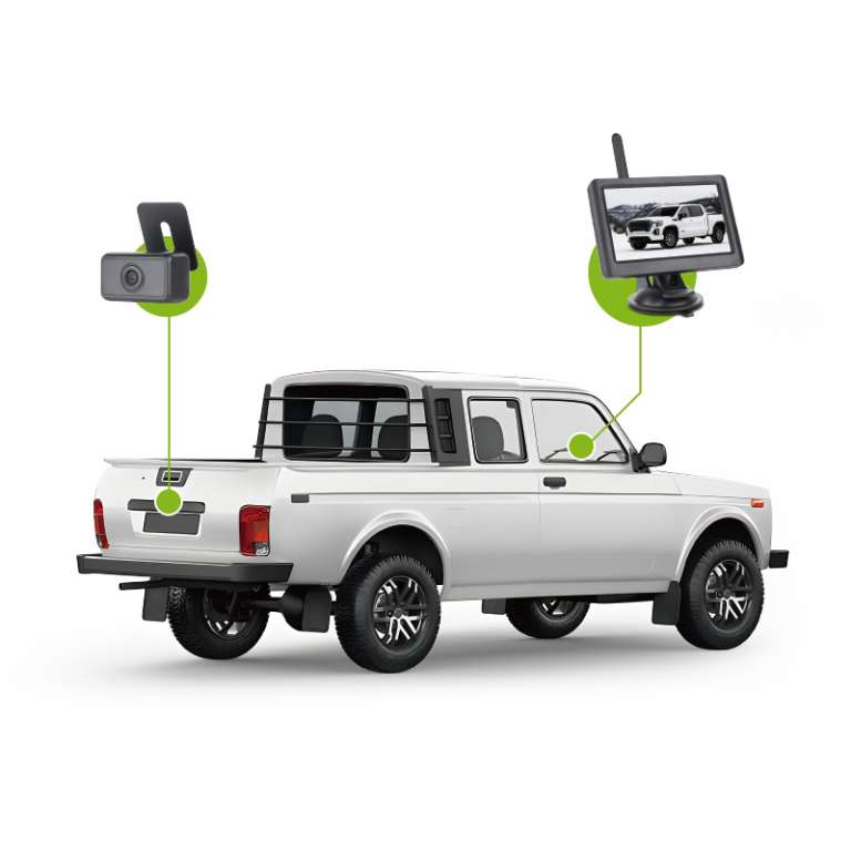 JY-M745W 7 Inch wireless lcd monitor with two scale ruler & automatic ...