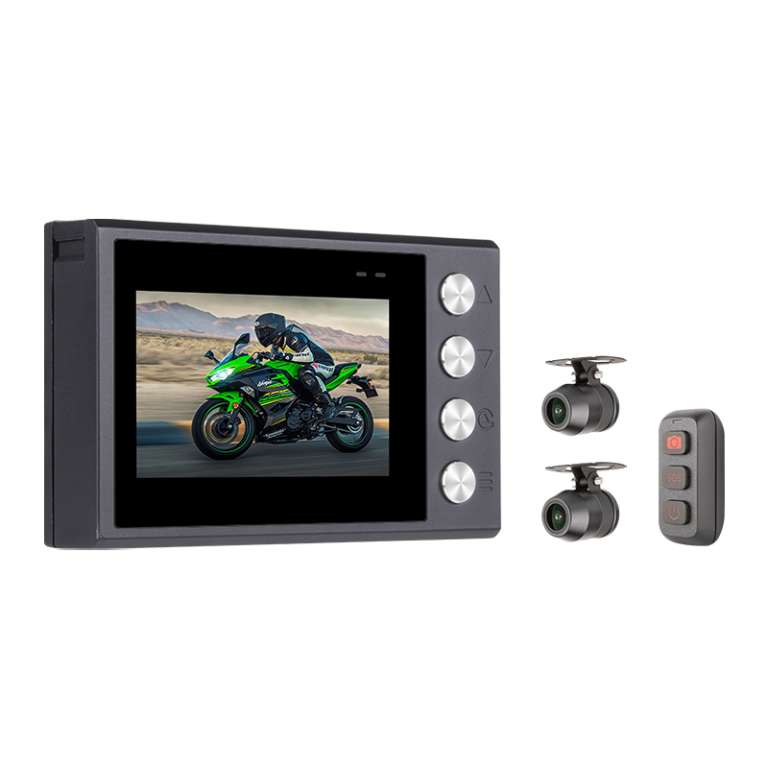 M1500 Motorcycle dash cam with dual 1080P HD night vision camera | Luview