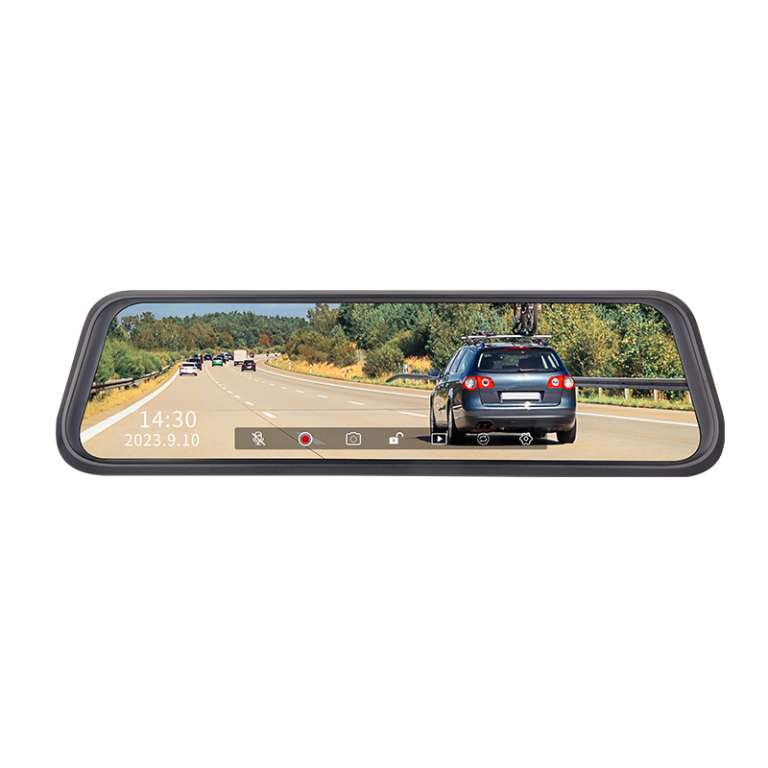 M1121 11.26 Inch streaming media rearview mirror dash cam with front ...